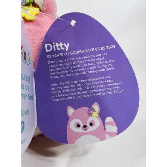 Squishmallows | Toys | Squishmallows Ditty The Lemur With Flower Pin 5 ...